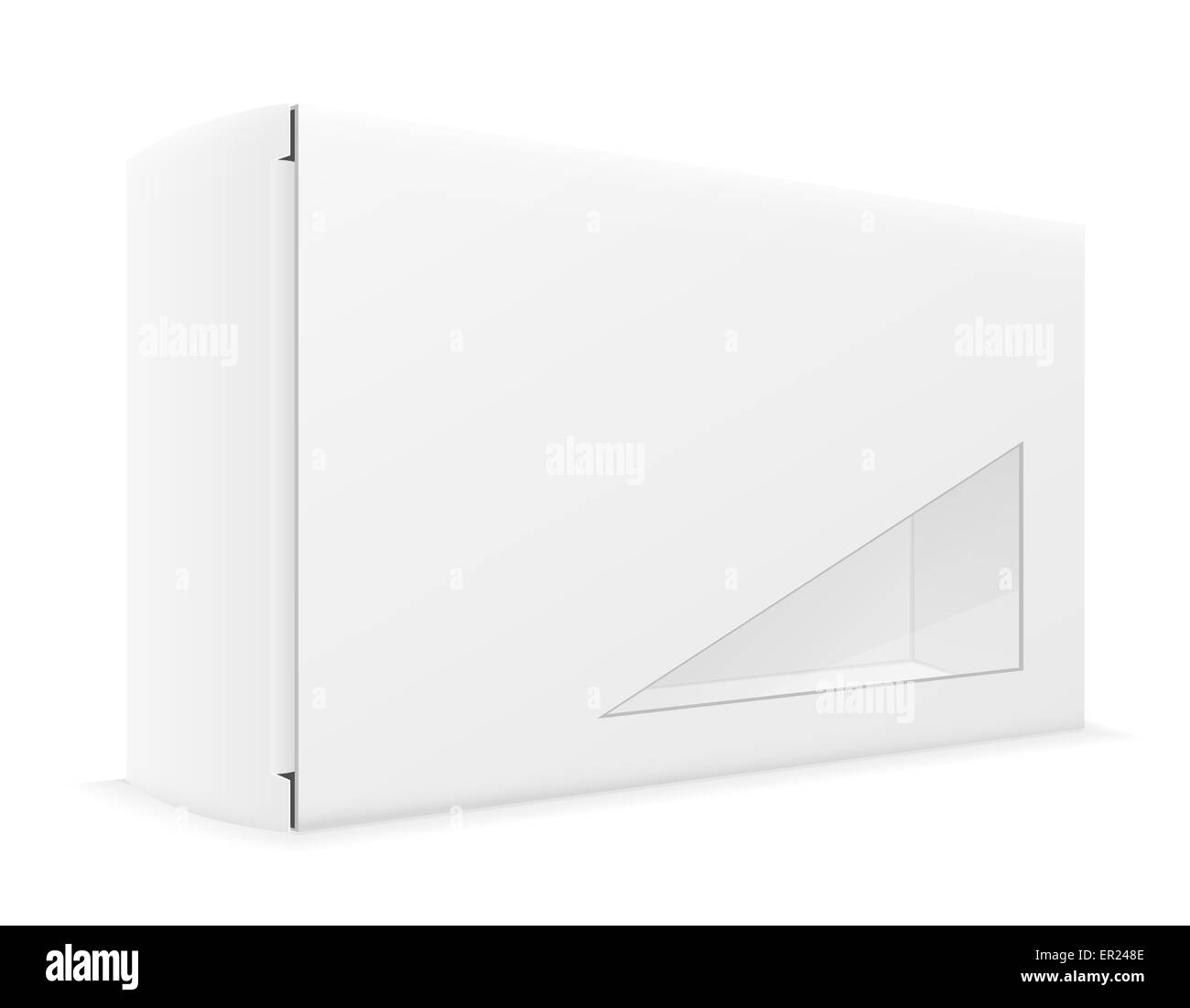 white paper carton box packing illustration isolated on background ...