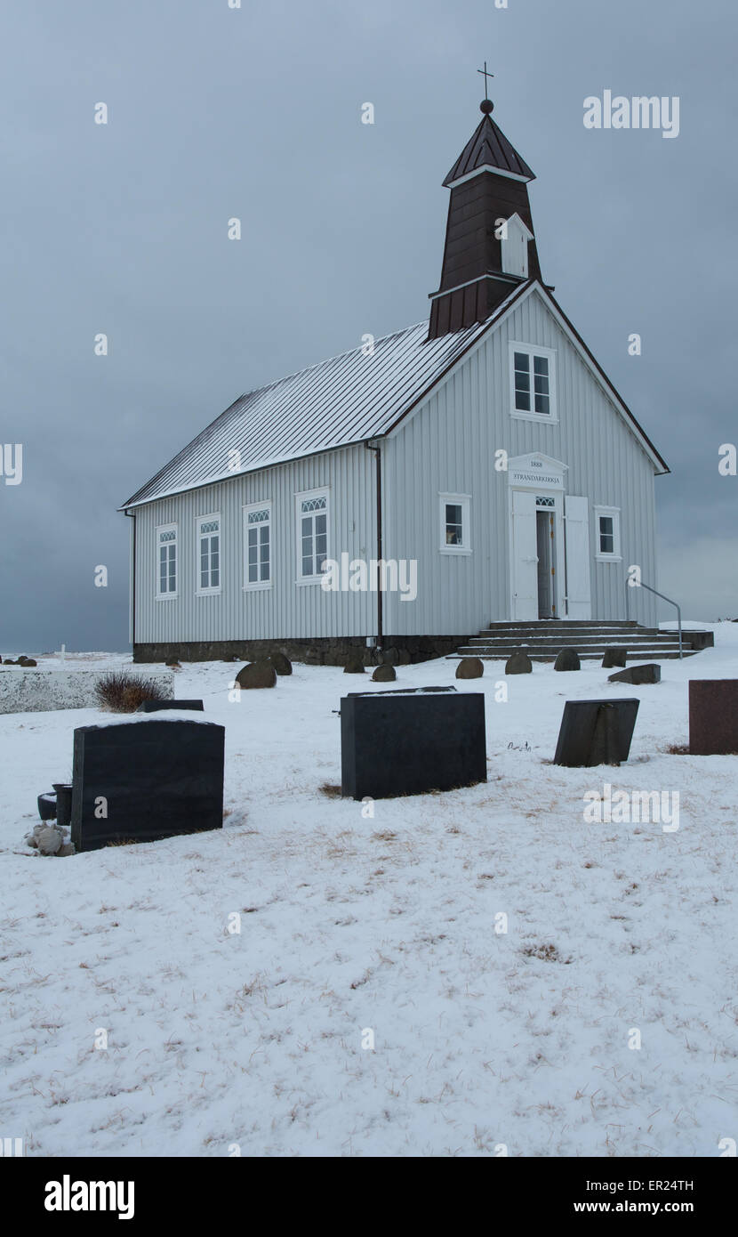 Strandarkirkja Church, Selvogur, Iceland in the winter Stock Photo - Alamy