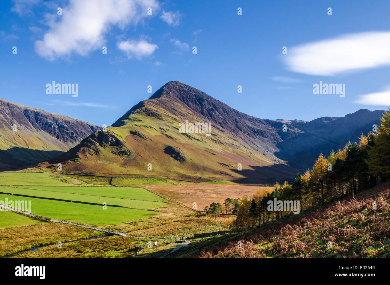 Fleetwith Pike at Gatesgarth in the Lake District, Cumbria, England ...