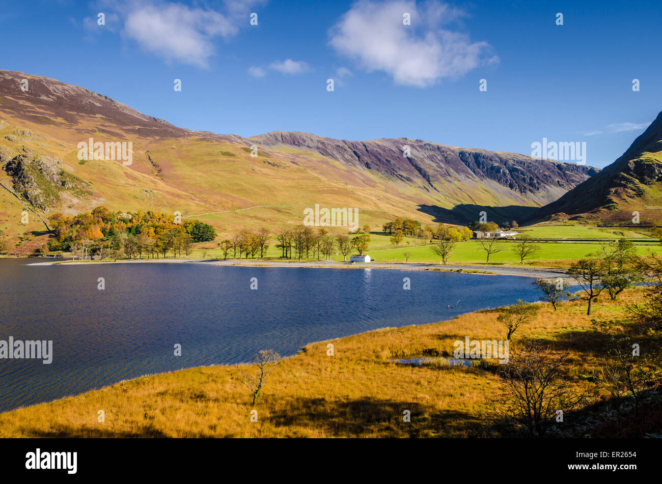Buttermere, Robinson, Dale Head and Gatesgarth viewed from Buttermere ...
