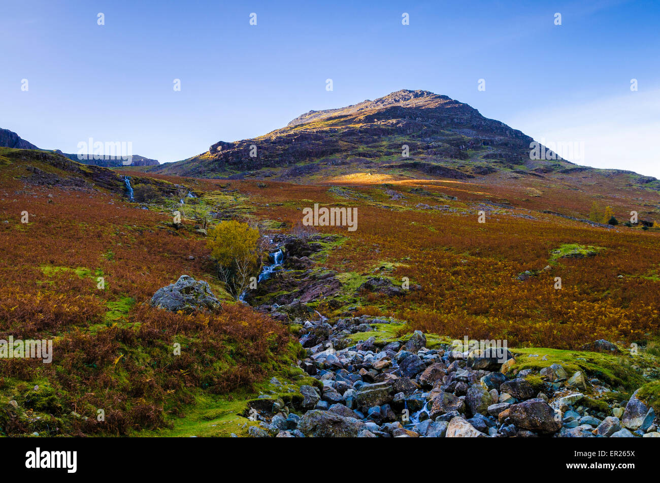 Comb Beck on the side of Buttermere Fell below High Stile. Lake ...
