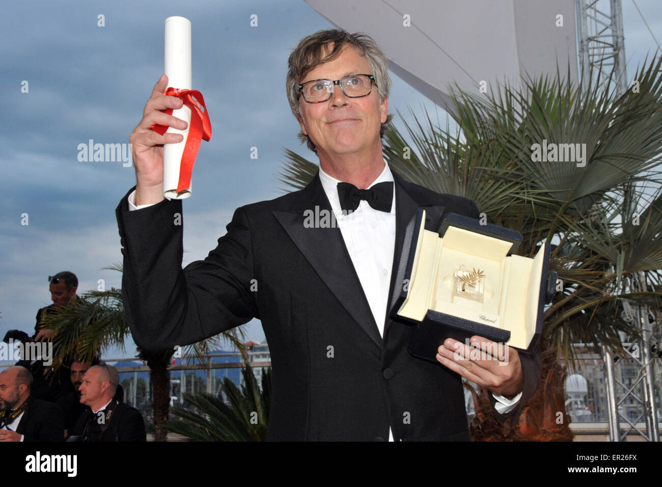 Director Todd Haynes poses with the Best Actress Prize on behalf of ...
