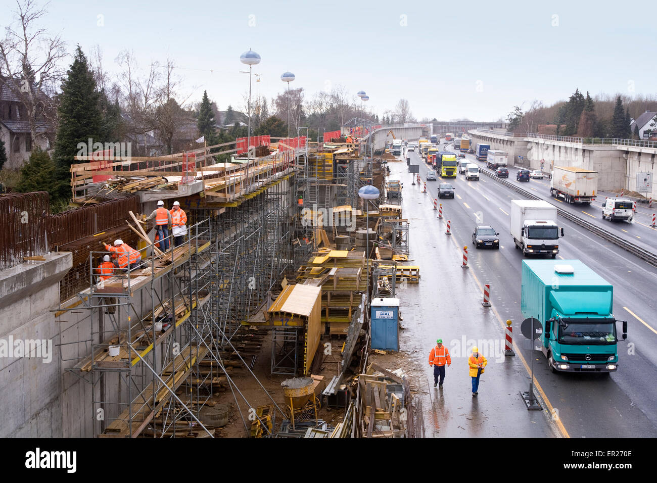 Autobahn construction hi-res stock photography and images - Alamy