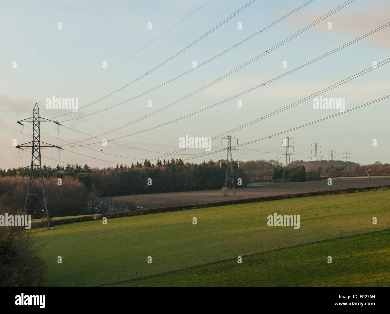 High power electricity pylons hi-res stock photography and images - Alamy