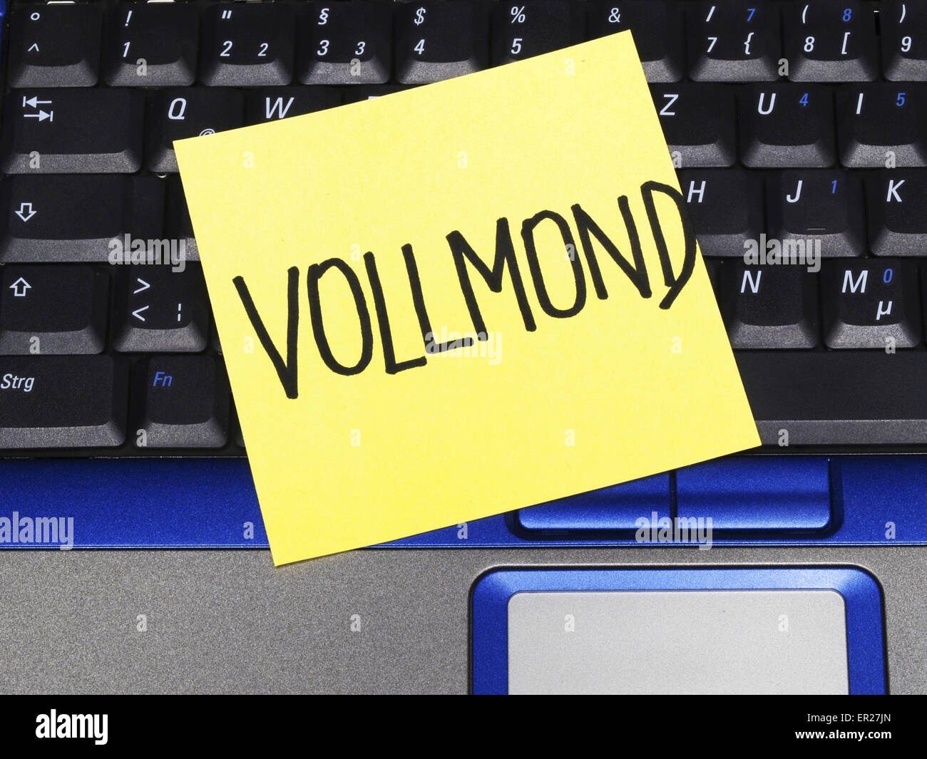 Memo note on notebook, full moon Stock Photo - Alamy