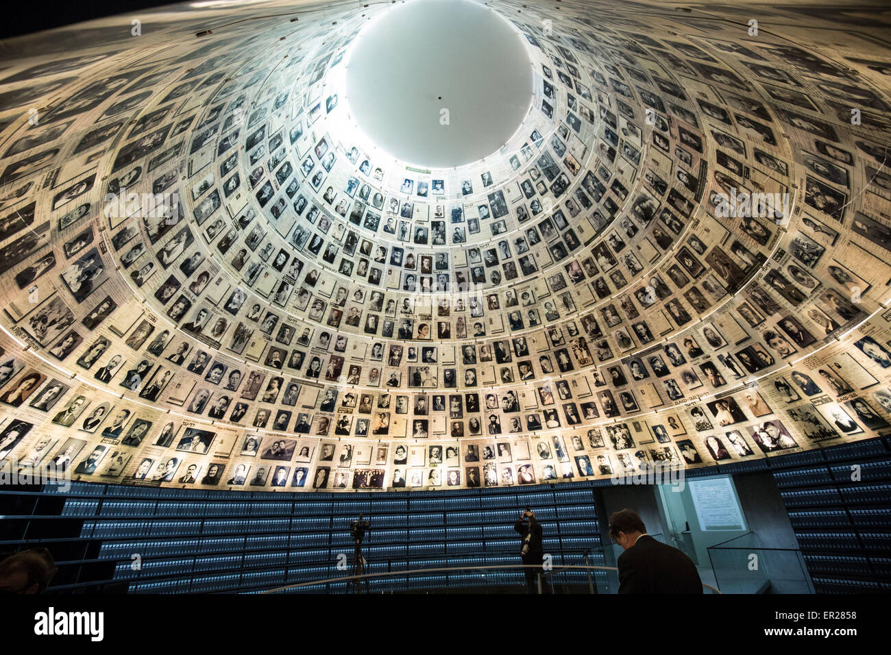 The Hall of Names at the Holocaust memorial Yad Vashem in Jerusalem ...