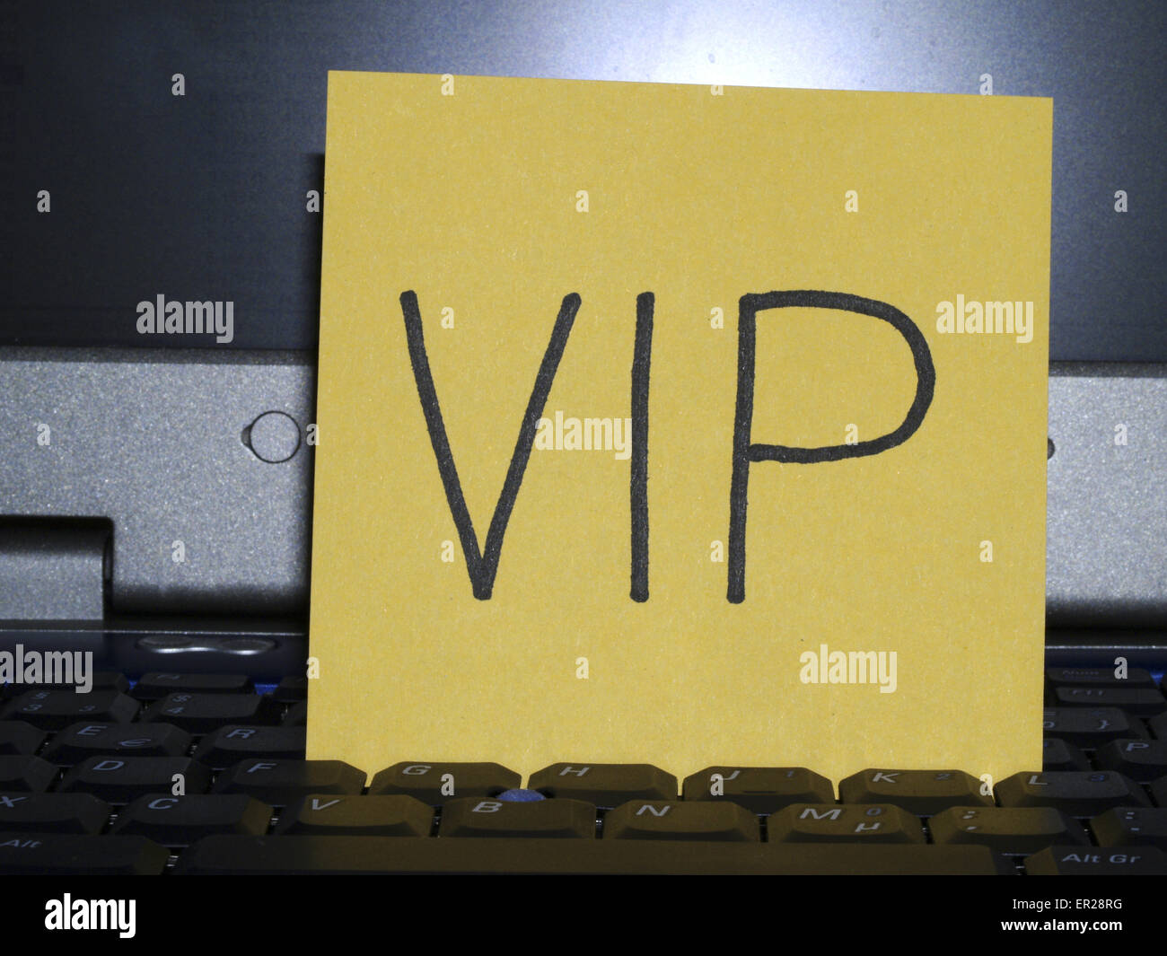 Memo note on notebook, VIP Stock Photo - Alamy
