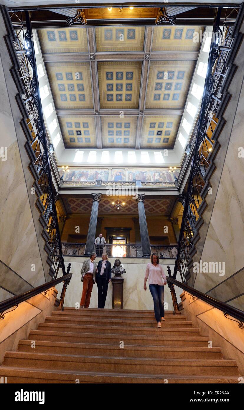 Halle, Germany. 07th May, 2015. The entrance stairway leading up to the ...