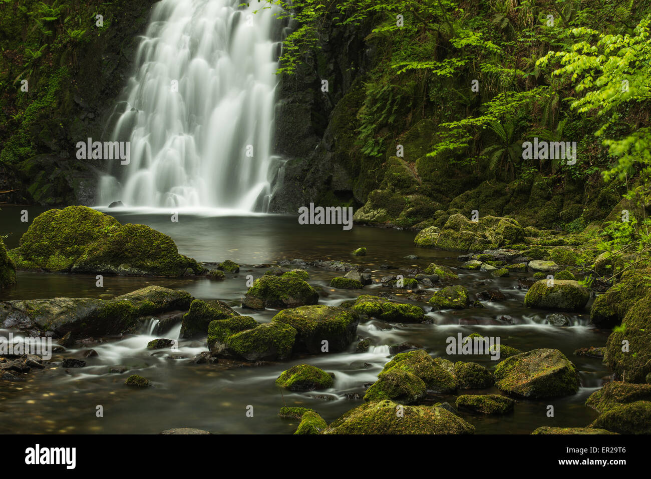 Gleno Waterfall, County Antrim, Northern Ireland Stock Photo - Alamy