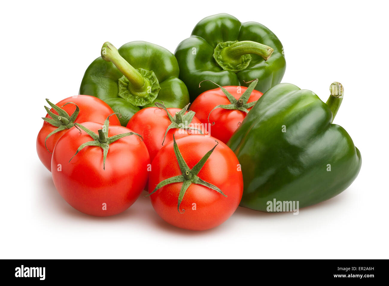 Fresh red green pepper Cut Out Stock Images & Pictures - Alamy