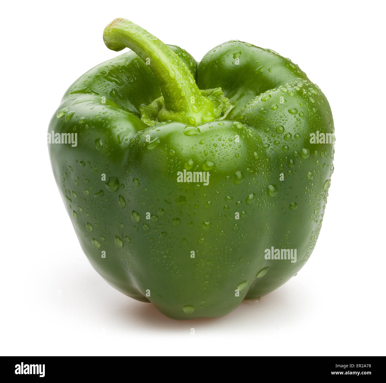 green bell pepper isolated Stock Photo - Alamy