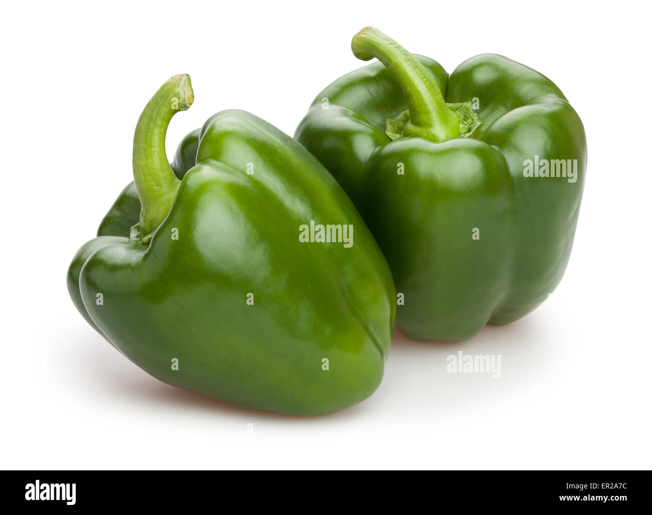 green bell pepper isolated Stock Photo - Alamy
