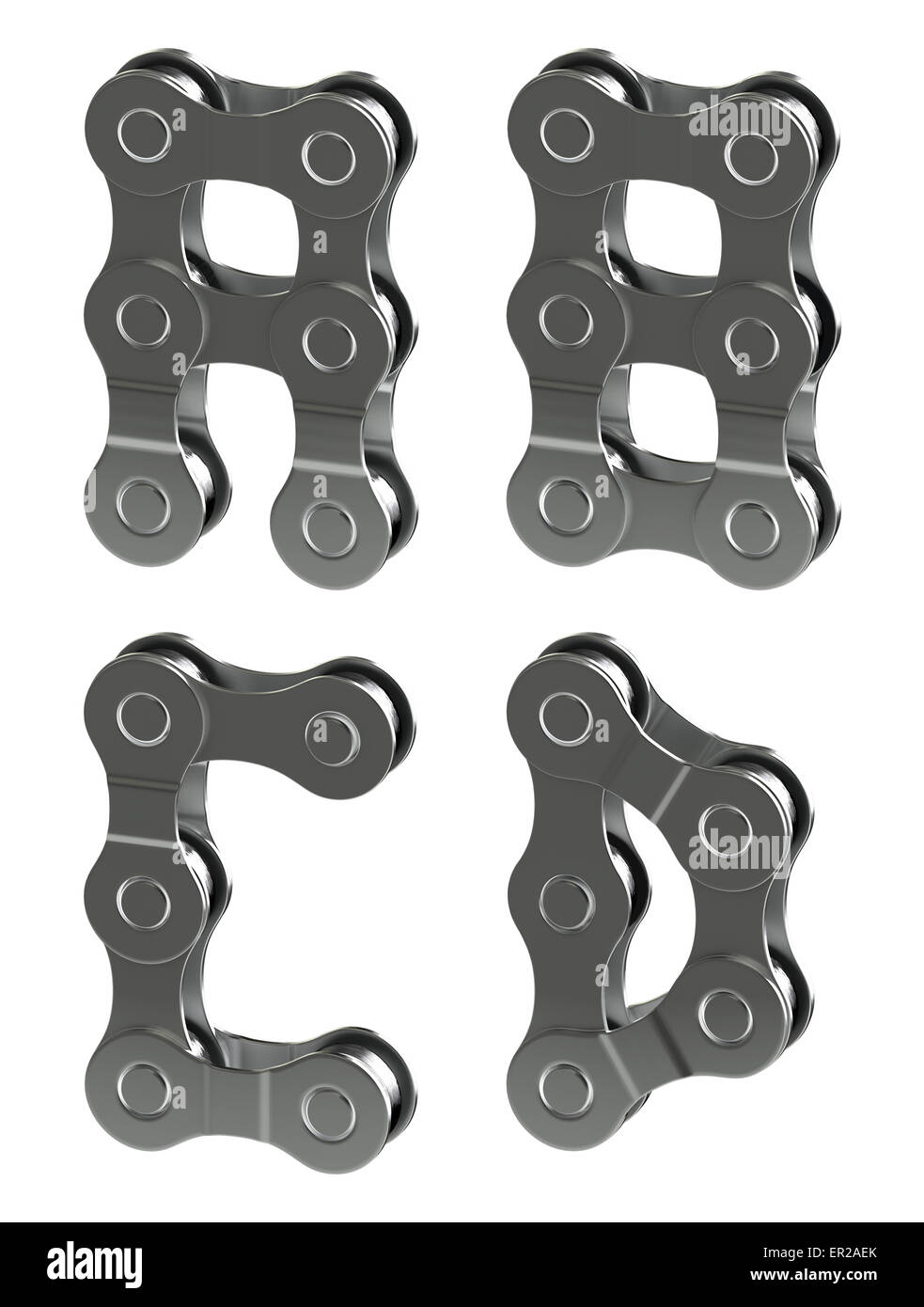 Letter silver 3d rendering hi-res stock photography and images - Alamy