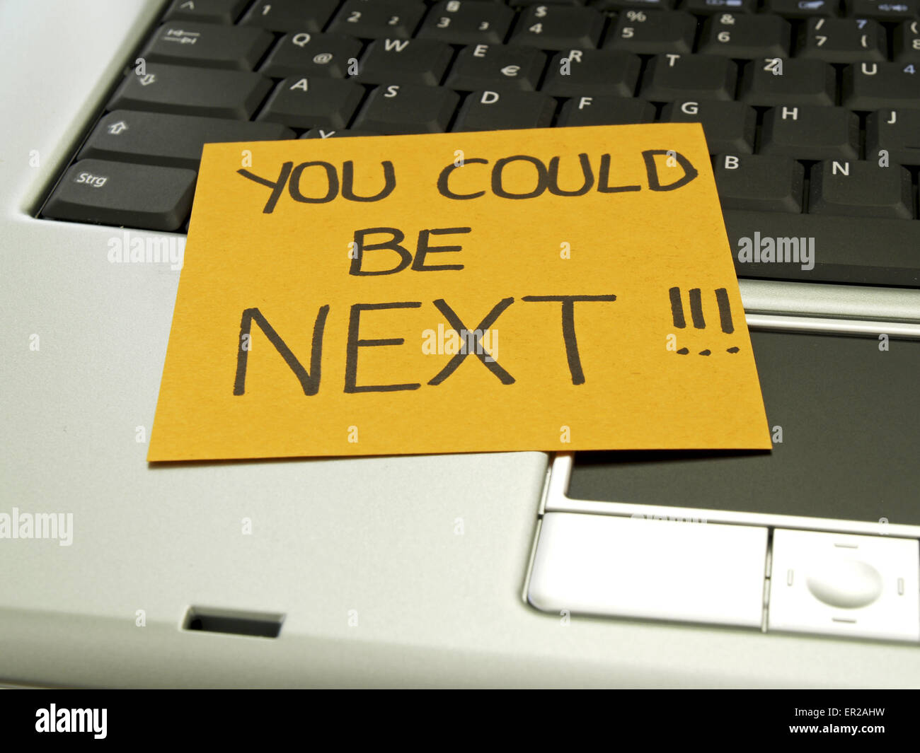 Memo note on notebook, you could be next Stock Photo - Alamy
