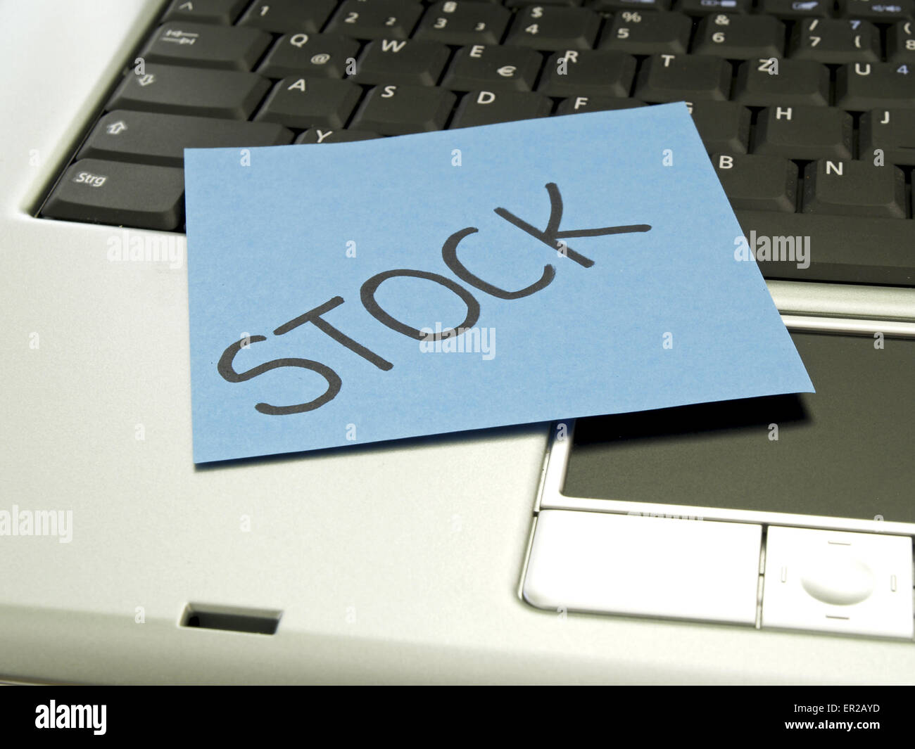 Memo note on notebook, stock Stock Photo - Alamy