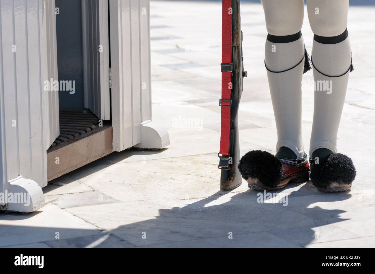 The tsarouchi shoes of the Evzones, the Presidential Guard who guard ...