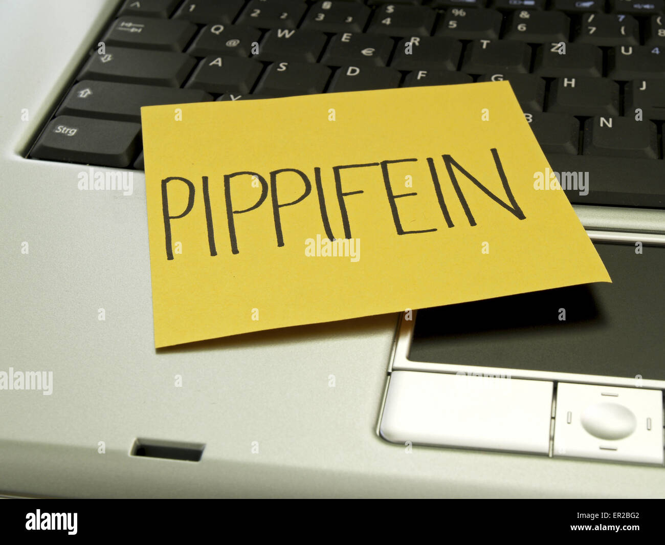 Memo note on notebook, great, very nice Stock Photo - Alamy