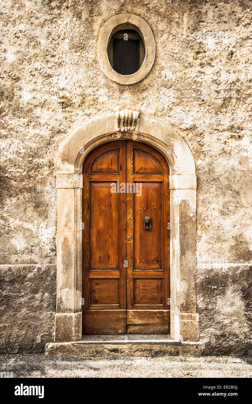 italian door in a small village, Italy Stock Photo - Alamy