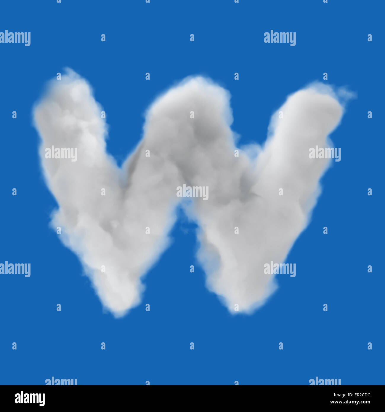 3D rendering of the cloud letter Stock Photo - Alamy