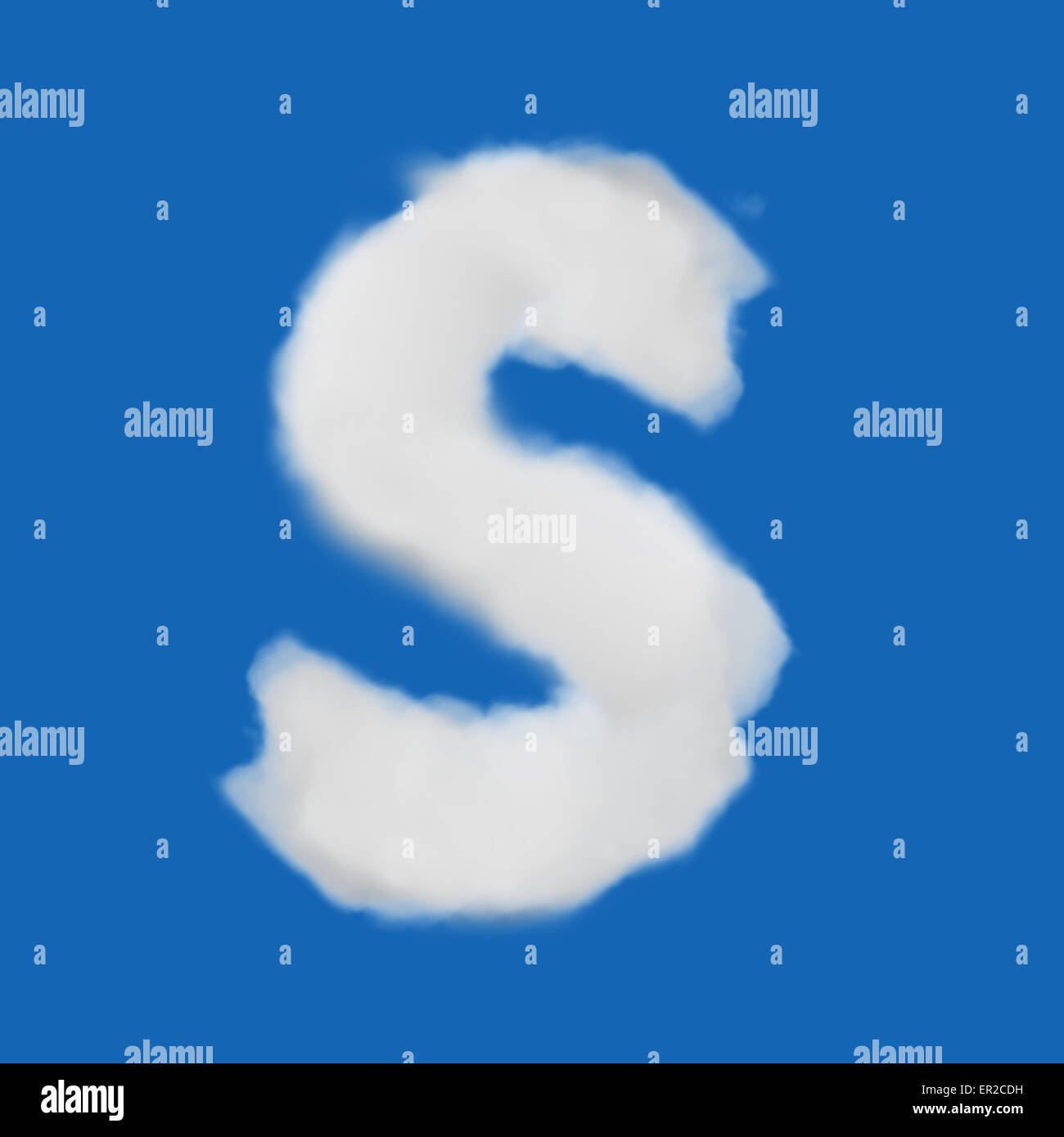3D rendering of the cloud letter Stock Photo - Alamy
