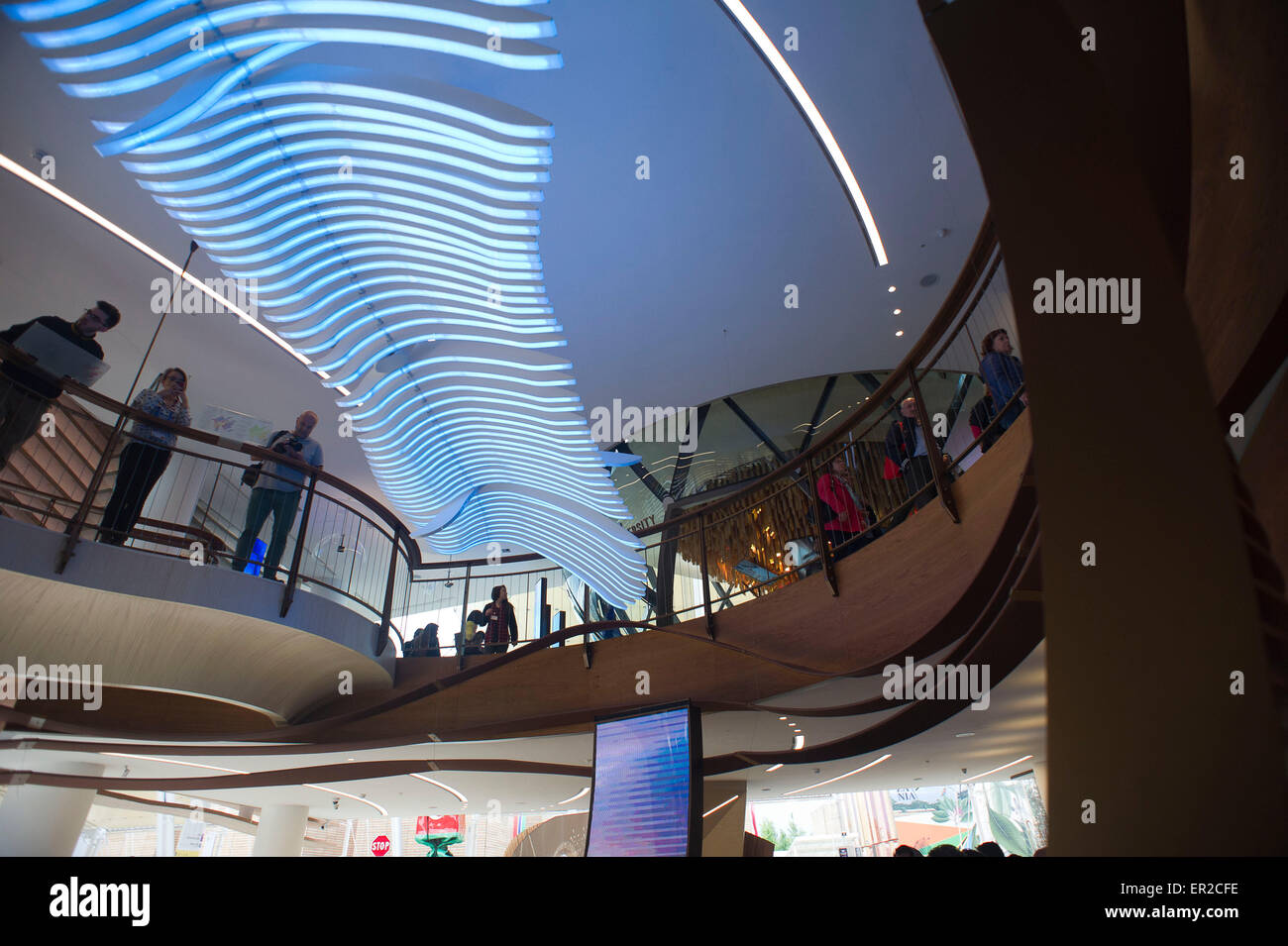 Italy Milan Expo 2015 Azerbaijan Pavilion, interior architecture Stock ...
