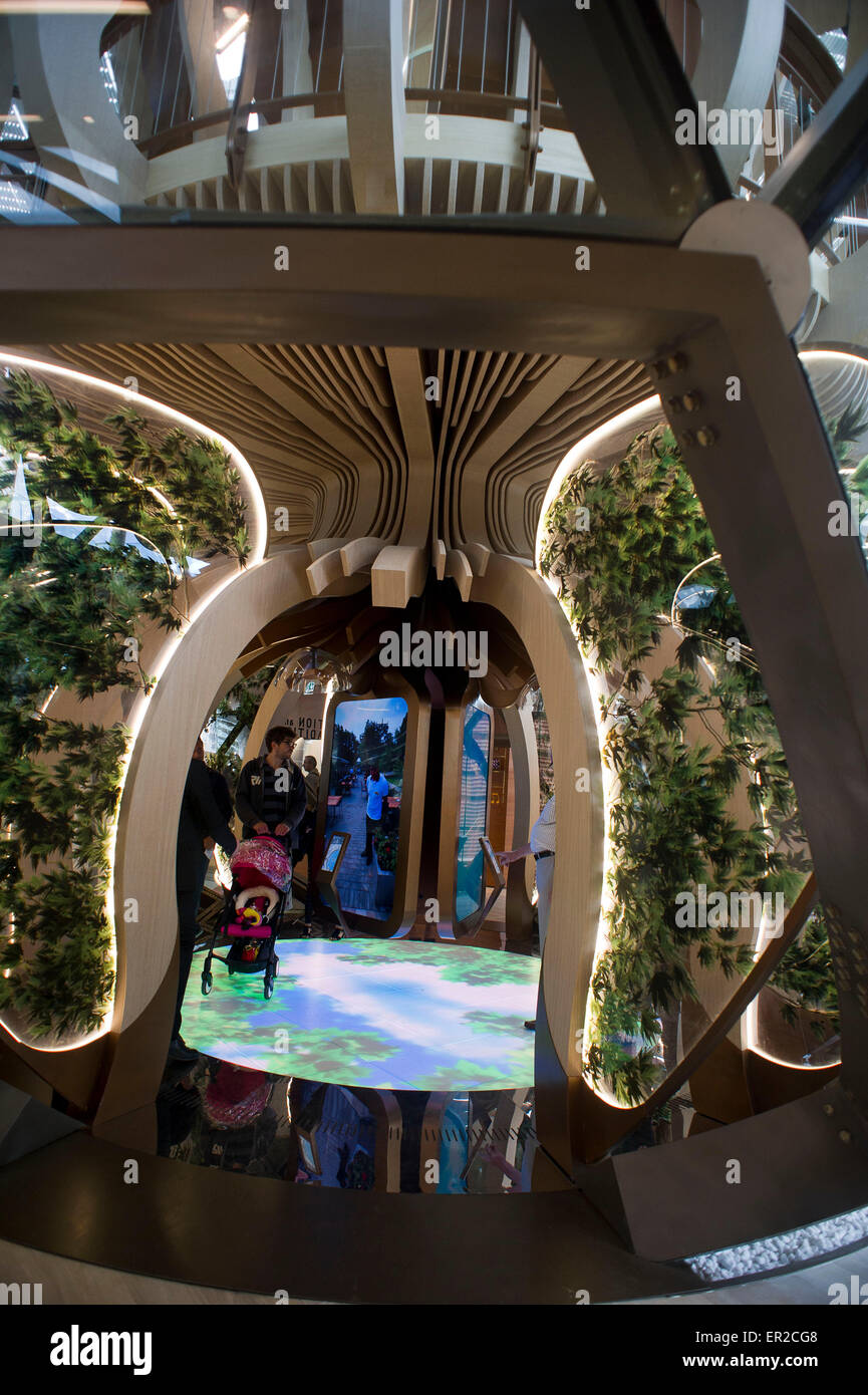 Italy Milan Expo 2015 Azerbaijan Pavilion, interior architecture Stock ...