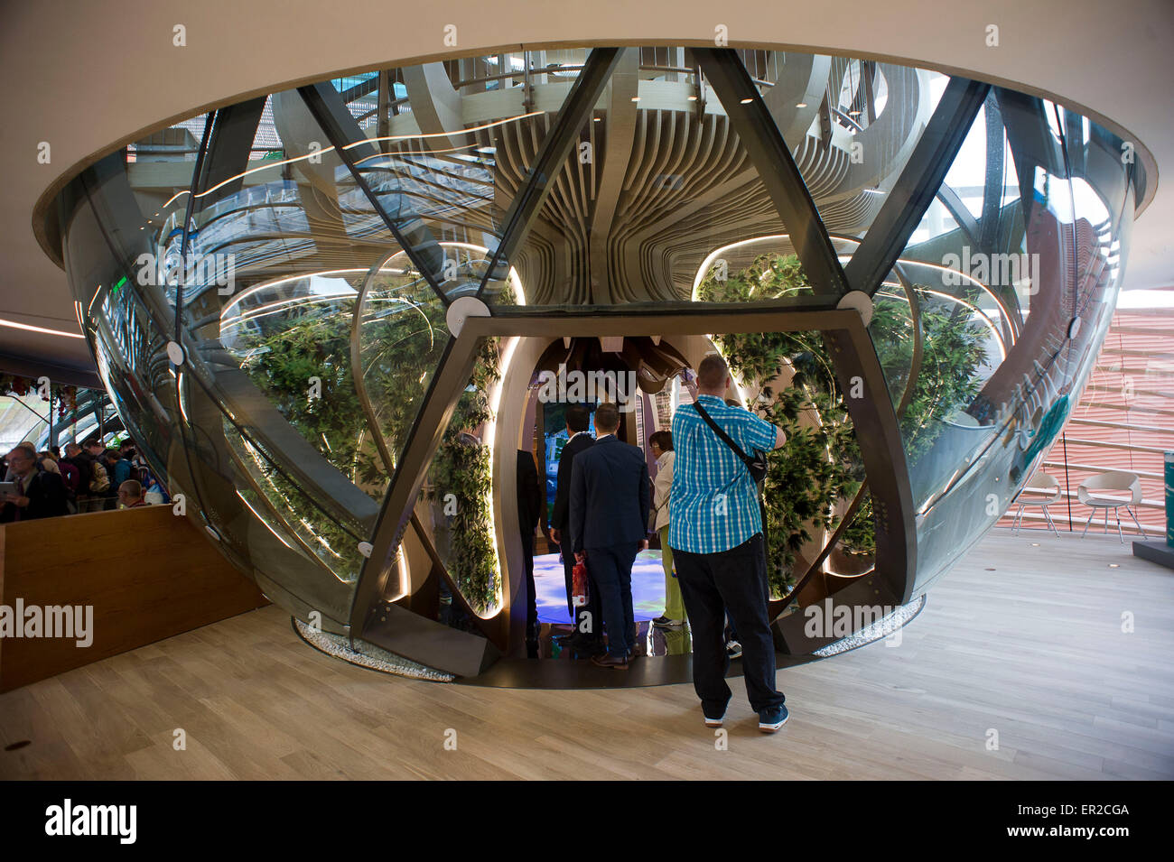 Italy Milan Expo 2015 Azerbaijan Pavilion, interior architecture Stock ...