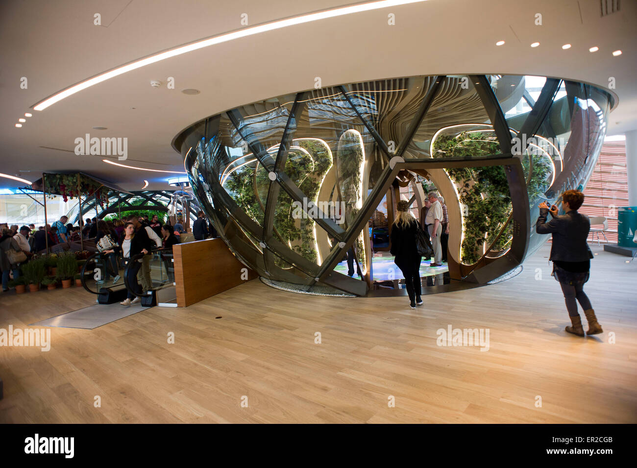 Italy Milan Expo 2015 Azerbaijan Pavilion, interior architecture Stock ...