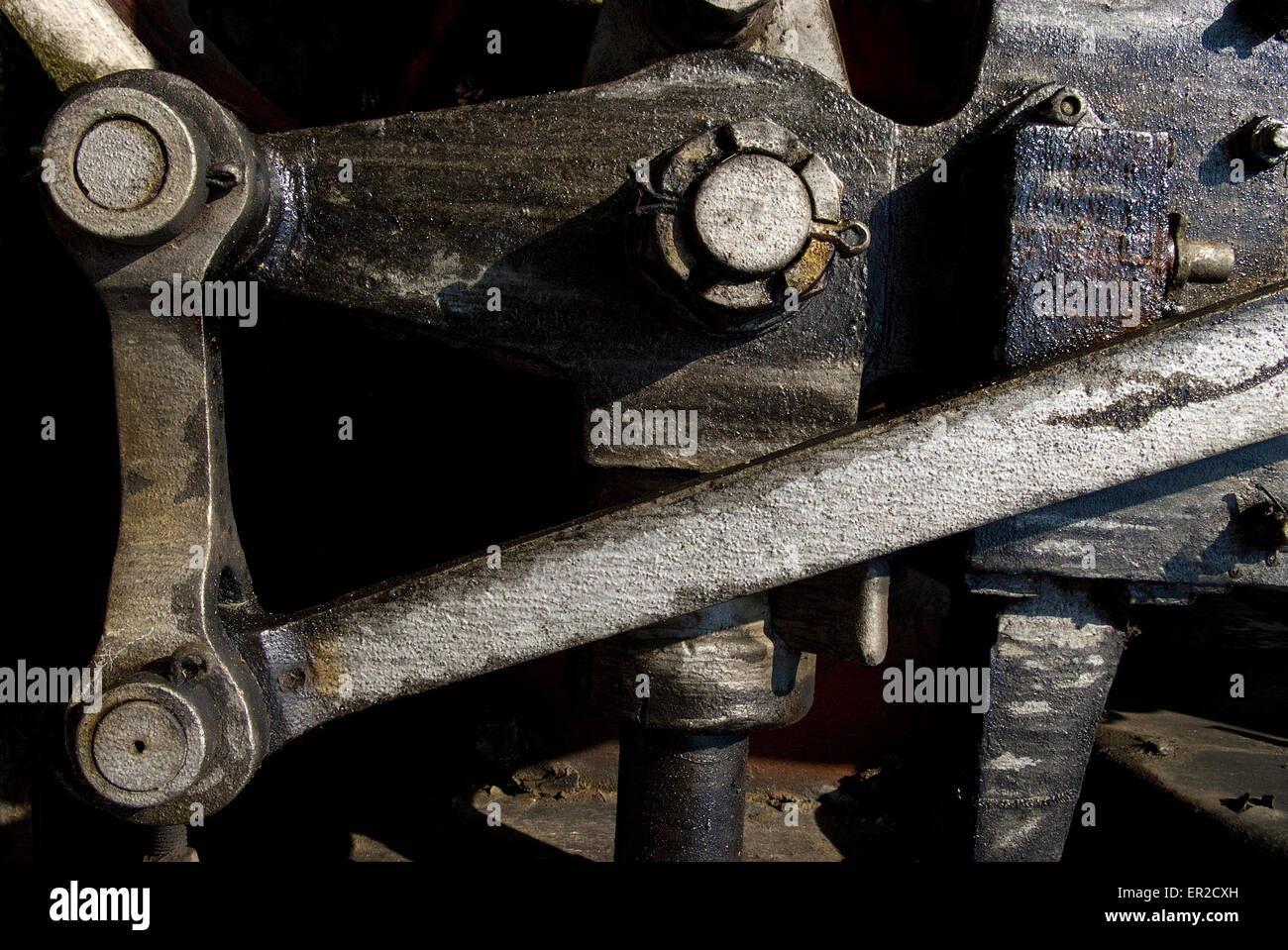 Close up of retro train wheel Stock Photo - Alamy