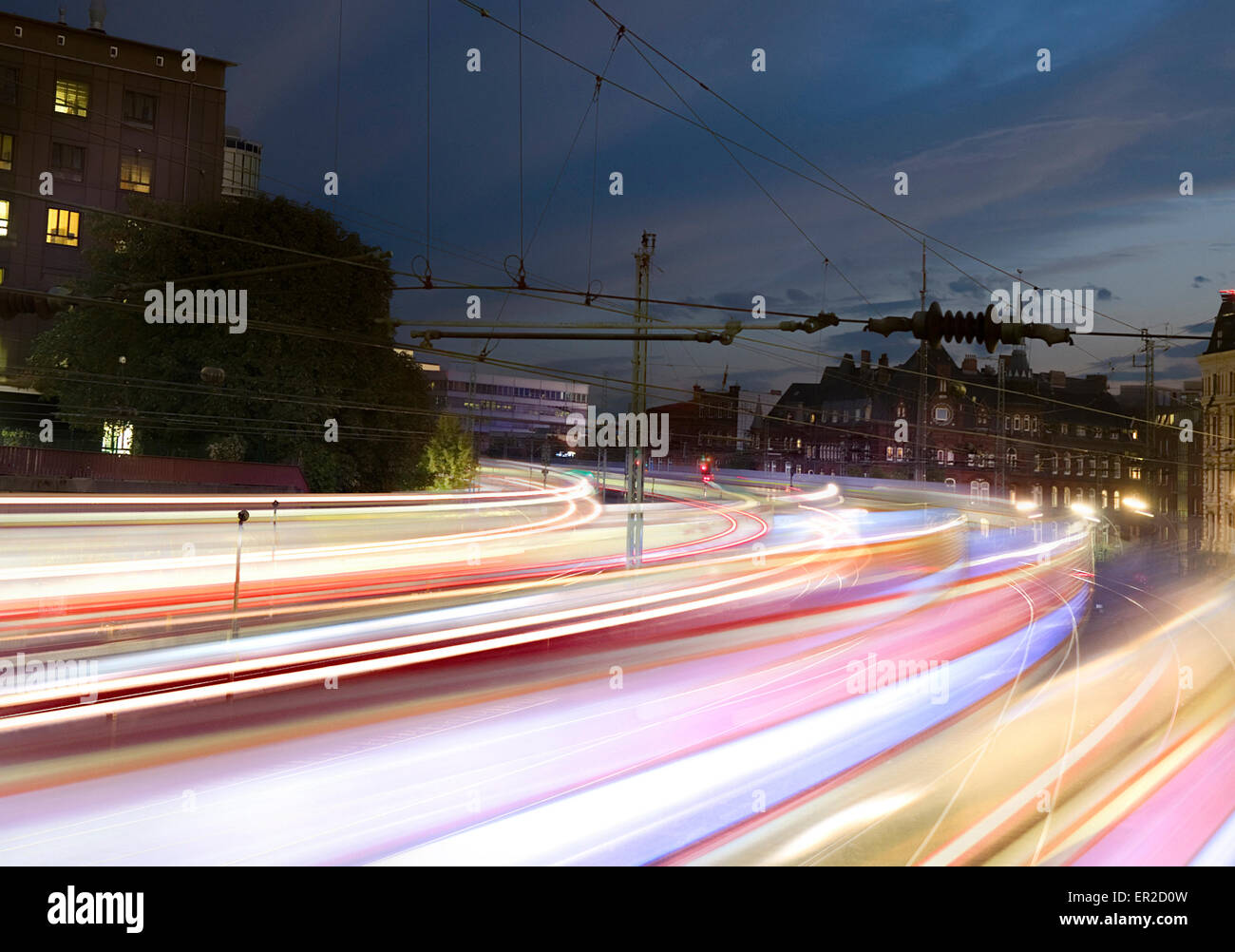 Fast trains with motion blur Stock Photo - Alamy