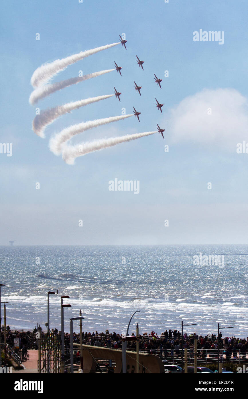 Blackpool, Lancashire,UK 25th May, 2014. Red Arrow SkyForce Opens. The ...
