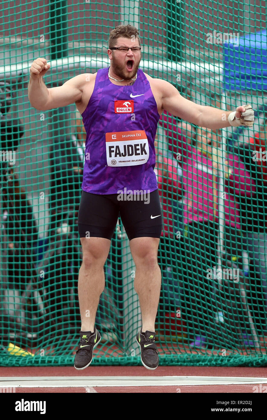 Ostrava, Czech Republic. 25th May, 2015. Winner Pawel Fajdek of Poland ...