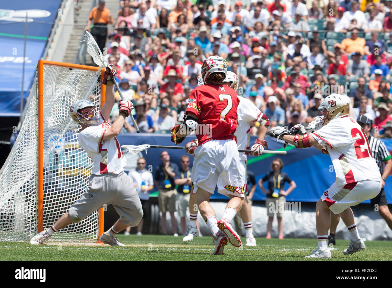 May 25, 2015: Maryland Terrapins attack Colin Heacock (2) shoots the ...