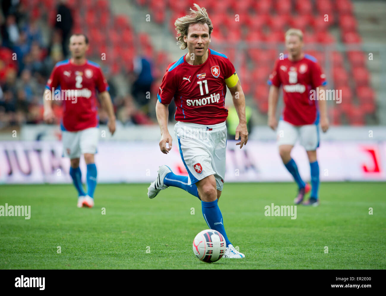 Czech soccer player Pavel Nedved in action during the soccer match of ...