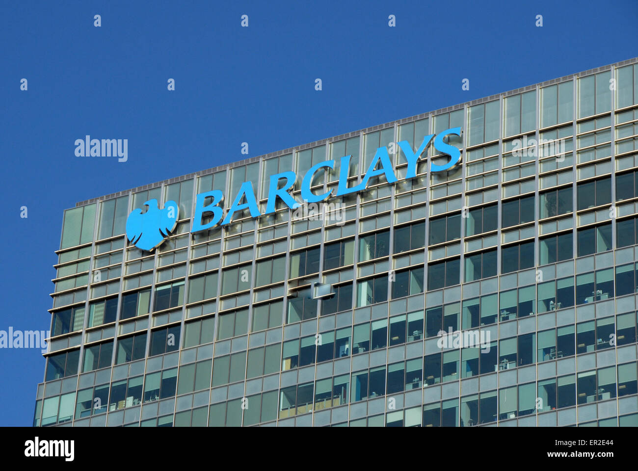 London, UK, 09/08/2014, Barclays bank building Canary Wharf Stock Photo ...