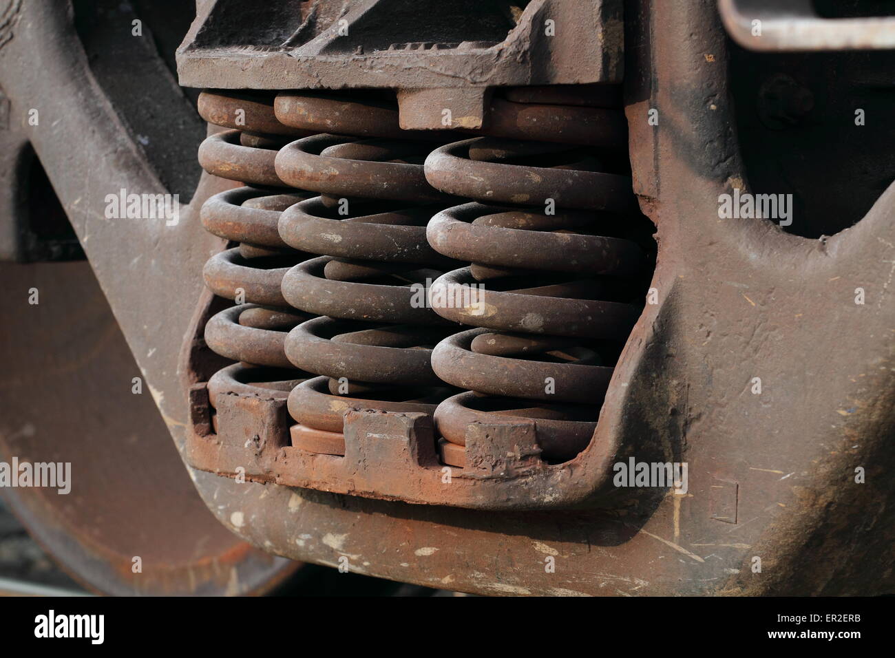 Train Spring Supports Stock Photo - Alamy