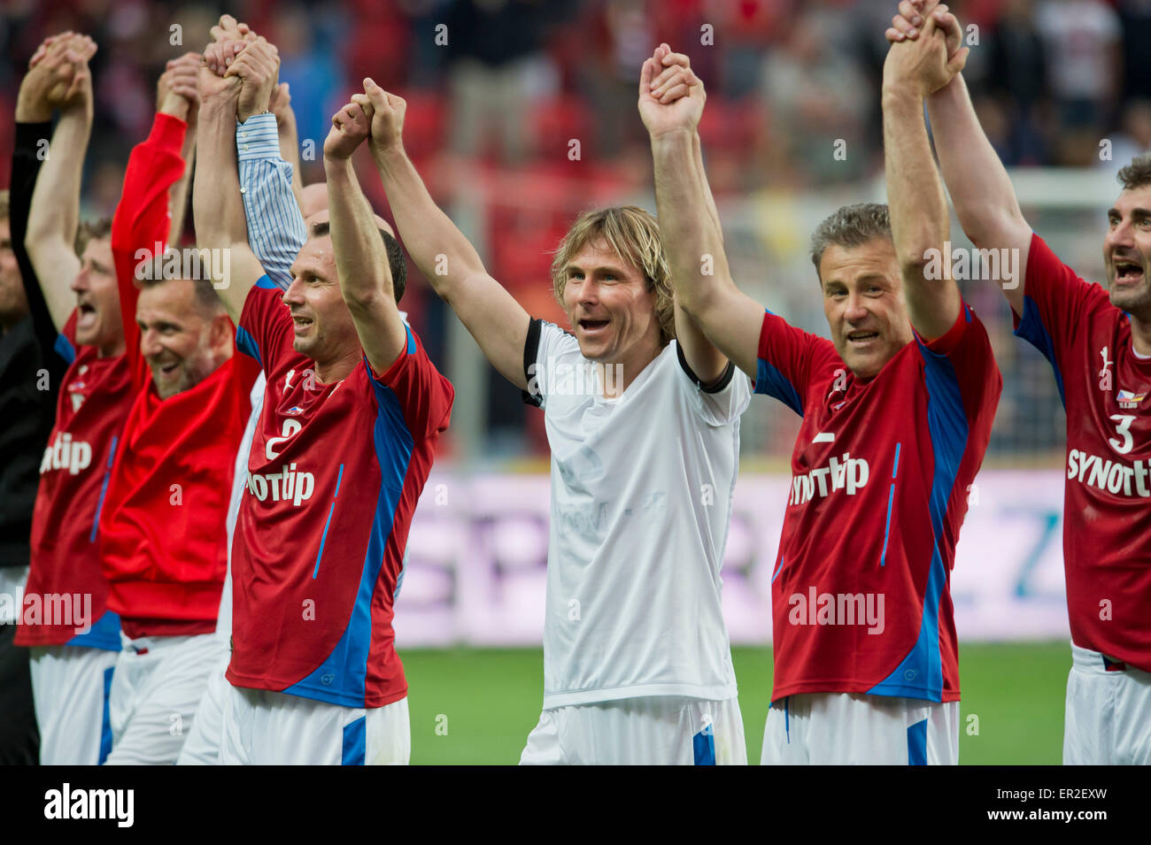 Prague, Czech Republic. 25th May, 2015. Czech soccer players, from left ...