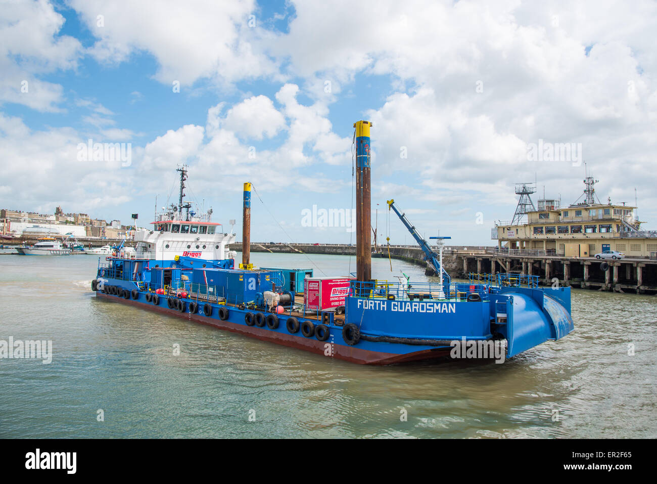 Forth Guardsman, a Landing Craft operated by Briggs Marine, leaving the Royal Harbour at ...