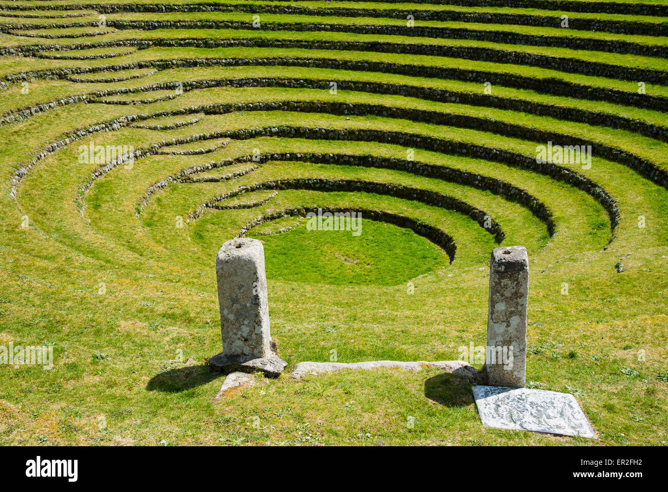 Gwennap Pit, near St Day, Cornwall. This open air amphitheatre was a ...