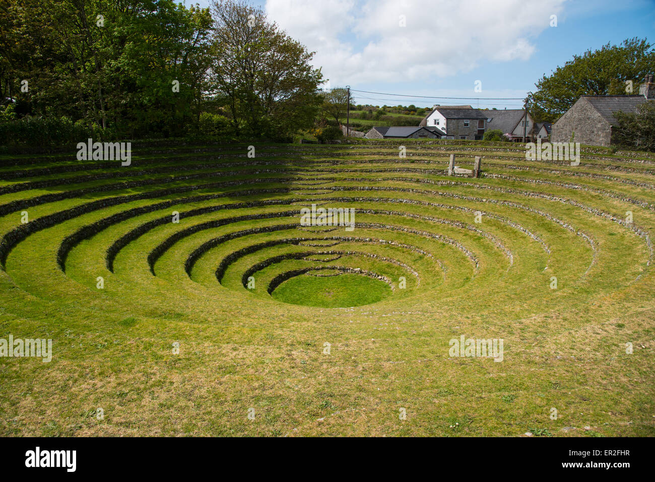 Gwennap Pit, near St Day, Cornwall. This open air amphitheatre was a ...