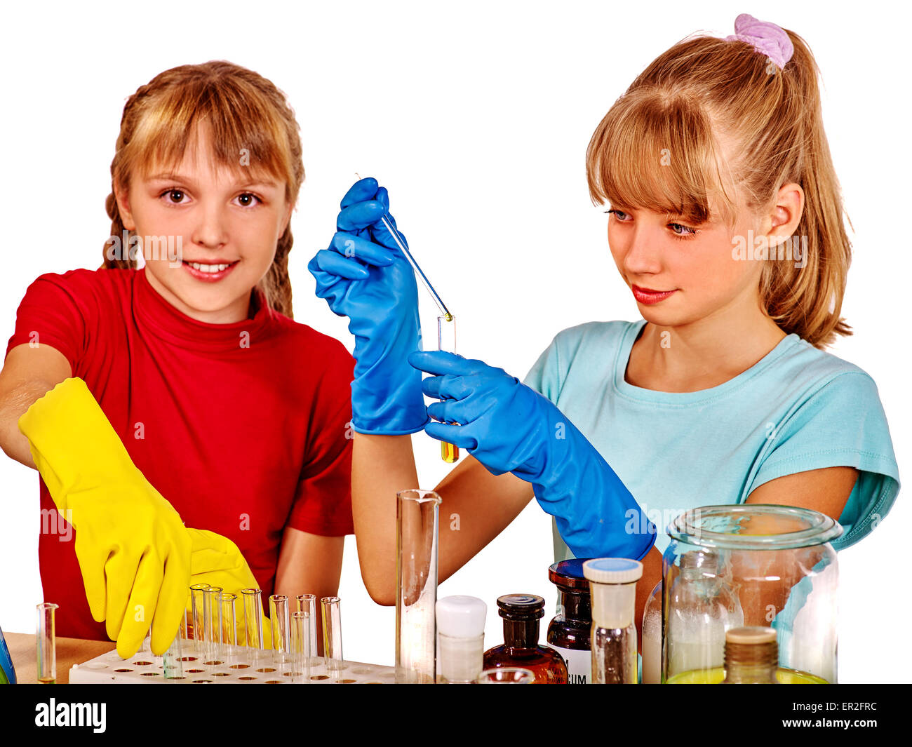 Child in chemistry class Stock Photo - Alamy
