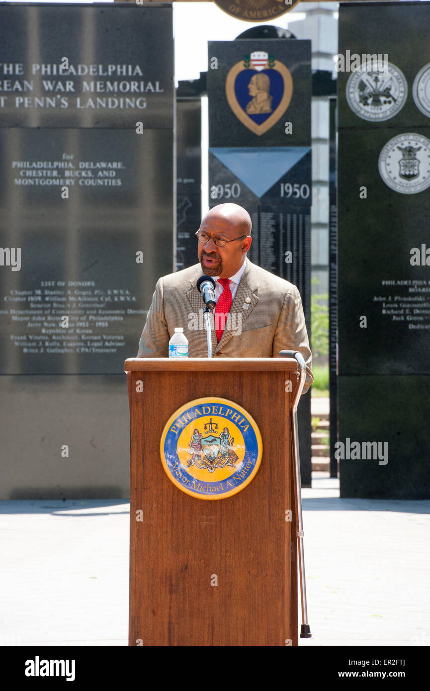 Philadelphia, Pennsylvania, USA. 25th May, 2015. Philadelphia Mayor ...