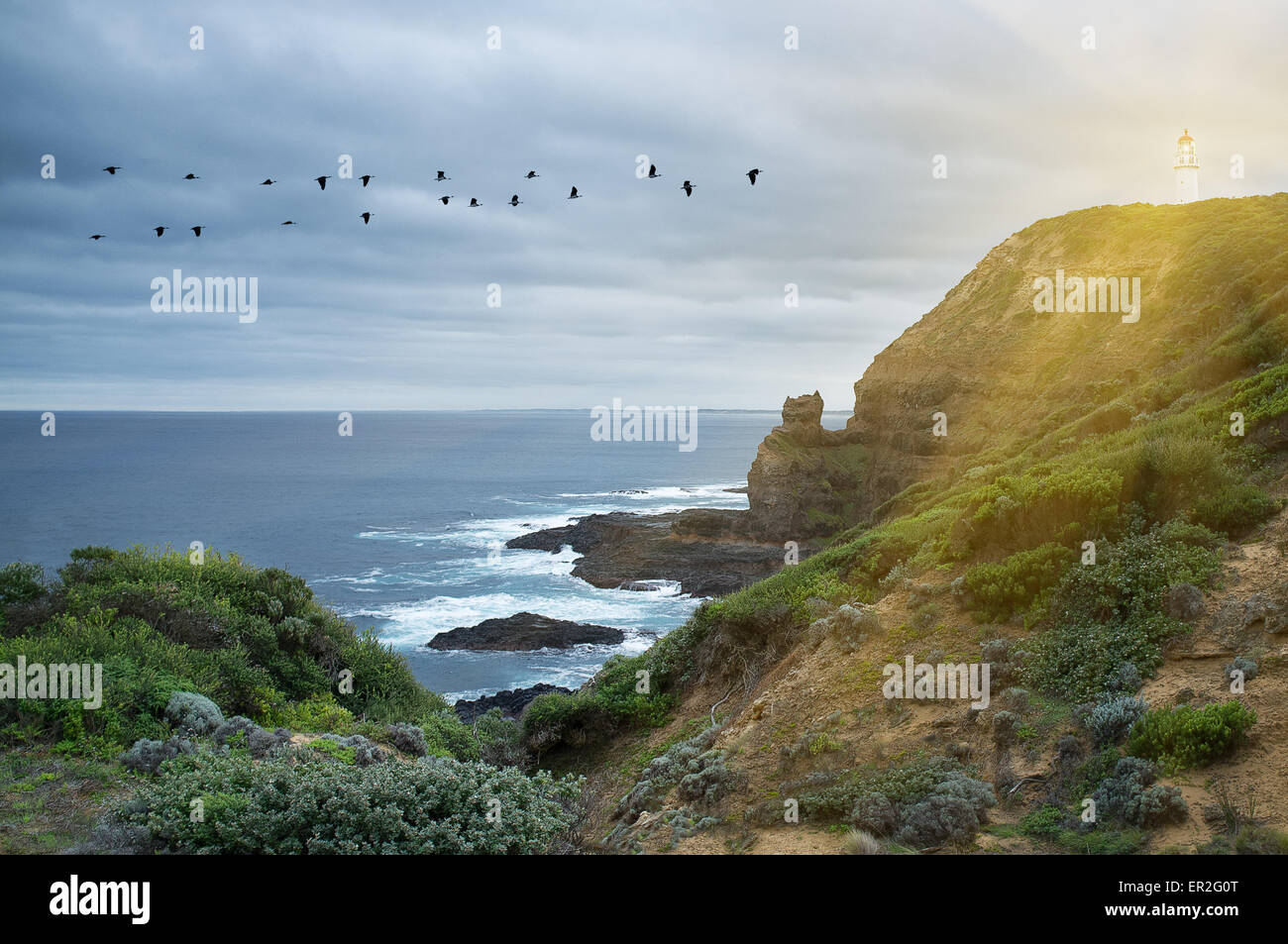 Lighthouse light rays hi-res stock photography and images - Alamy