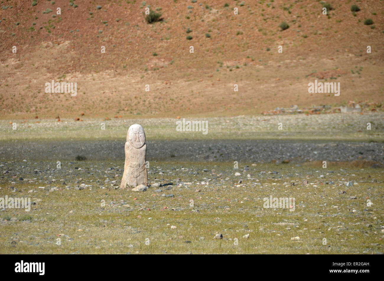 Balbal in western Mongolia, west of Olgii city, Bayan Olgii province ...