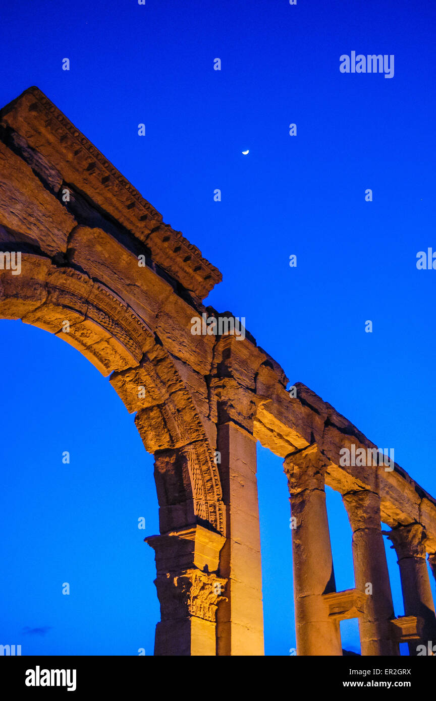 Ancient ruin city of Palmyra in Syria a UNESCO world heritage site of ...