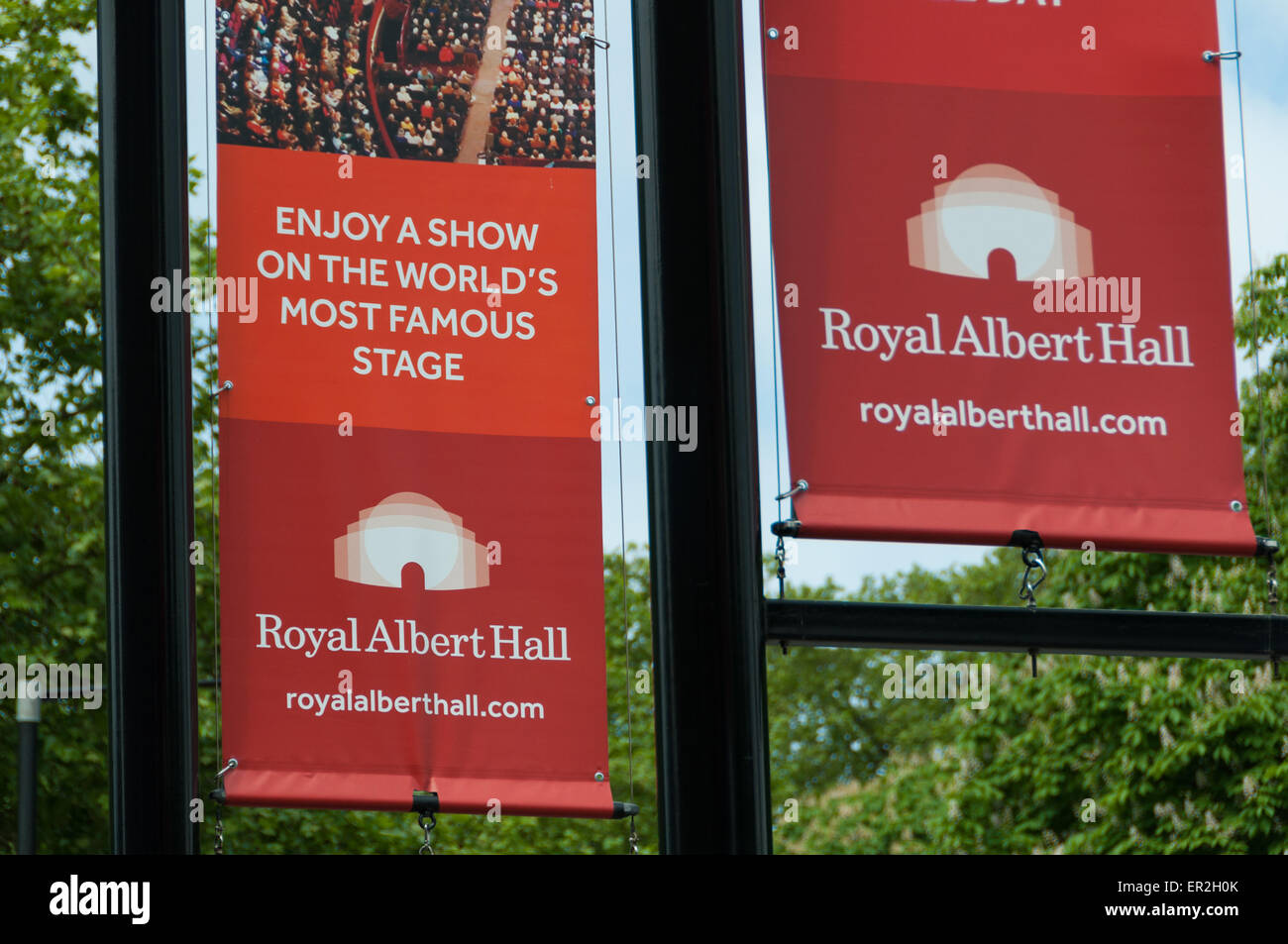 The Royal Albert Hall posters, London, England Stock Photo - Alamy