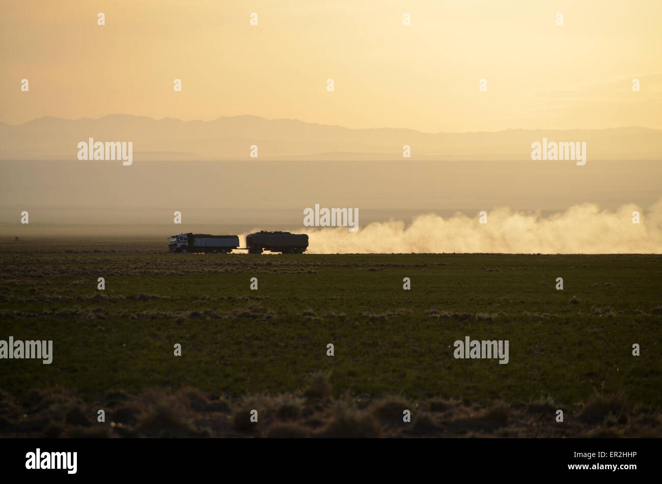 Gobi desert road truck hi-res stock photography and images - Alamy