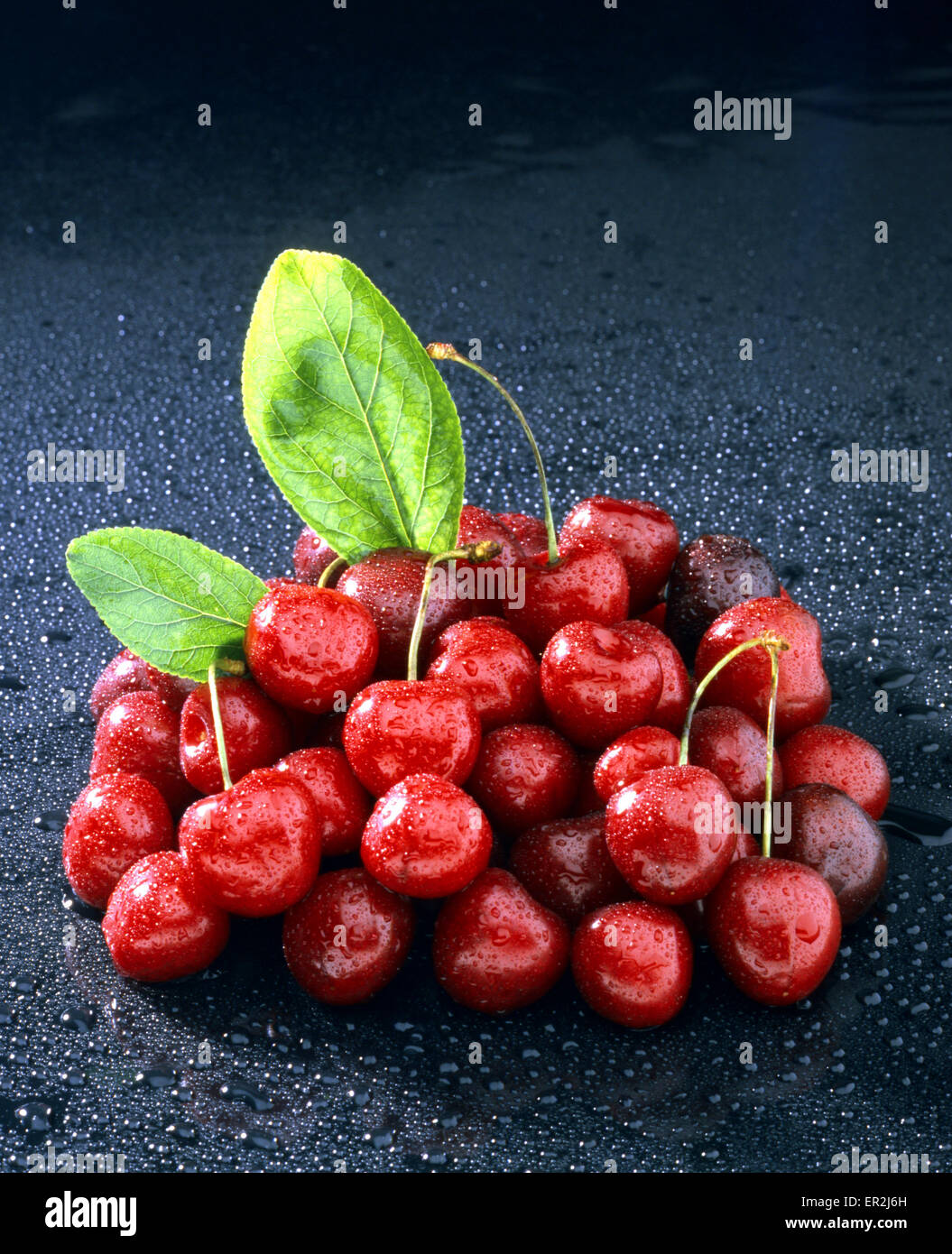Herzkirschen, Stiele, Blatt, Still Life, Obst, Fruechte, Kirschen ...