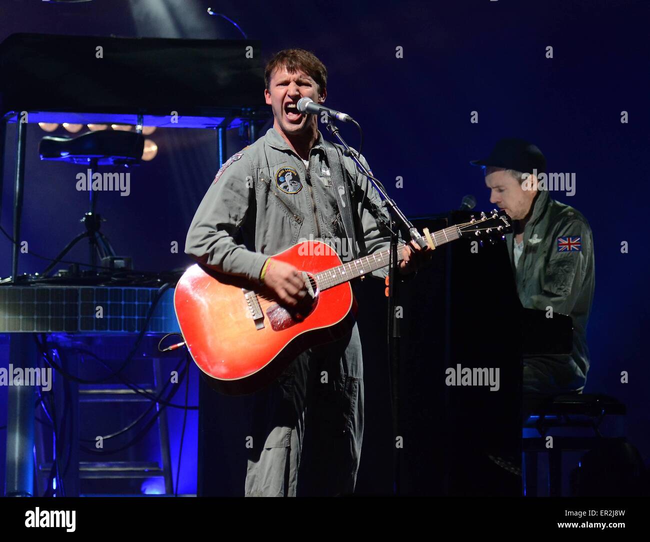 Singer James Blunt plays at the 3Arena wearing what looks like British ...