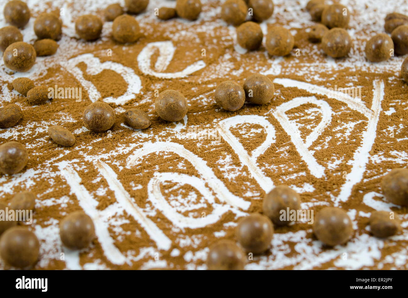 Word of chocolate hi-res stock photography and images - Alamy